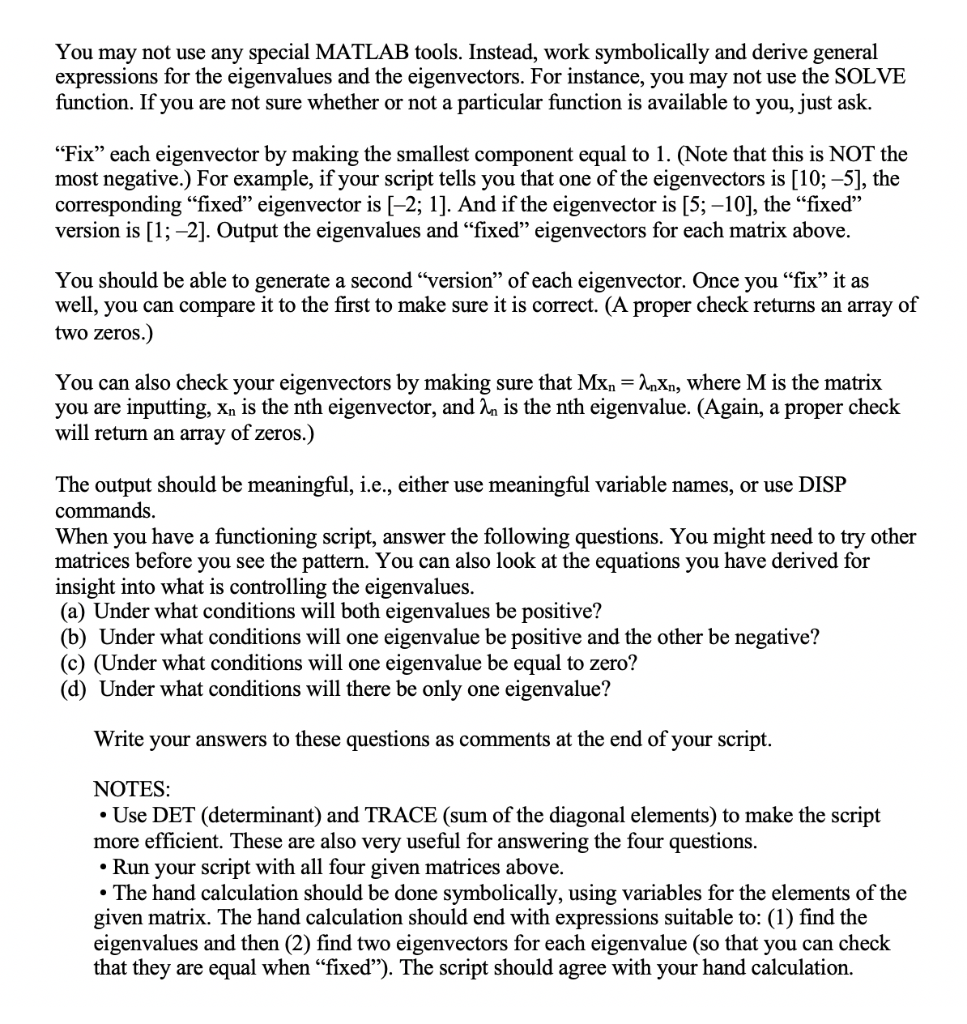 Solved Exercise M2 30pts] Write a robust, efficient MATLAB | Chegg.com