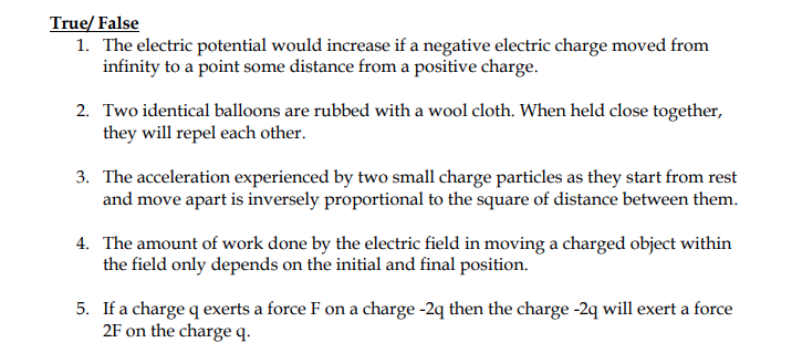 Solved State whether it is true or false. If false, modify | Chegg.com