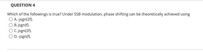 Solved Which of the followings is true? Under SSB | Chegg.com