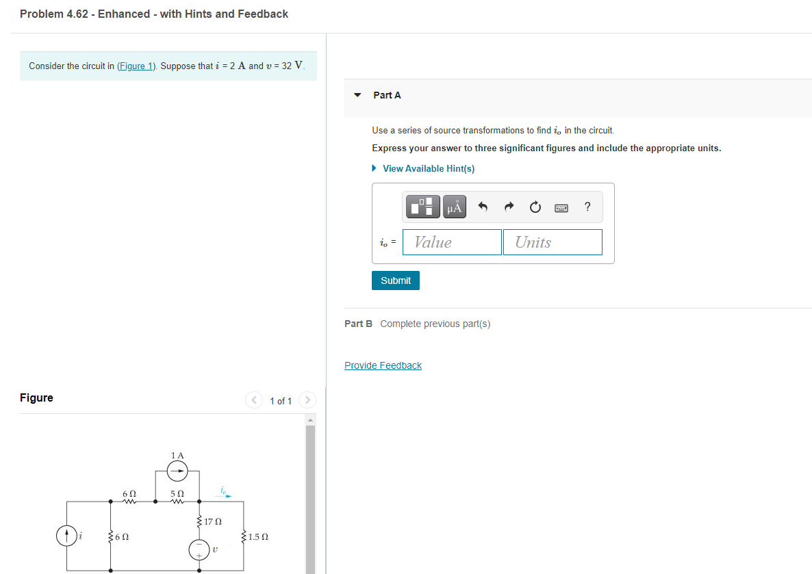 Solved Problem 4.62 - Enhanced - with Hints and Feedback | Chegg.com
