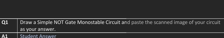 Solved draw a simple NOT gate Monostable circuit | Chegg.com