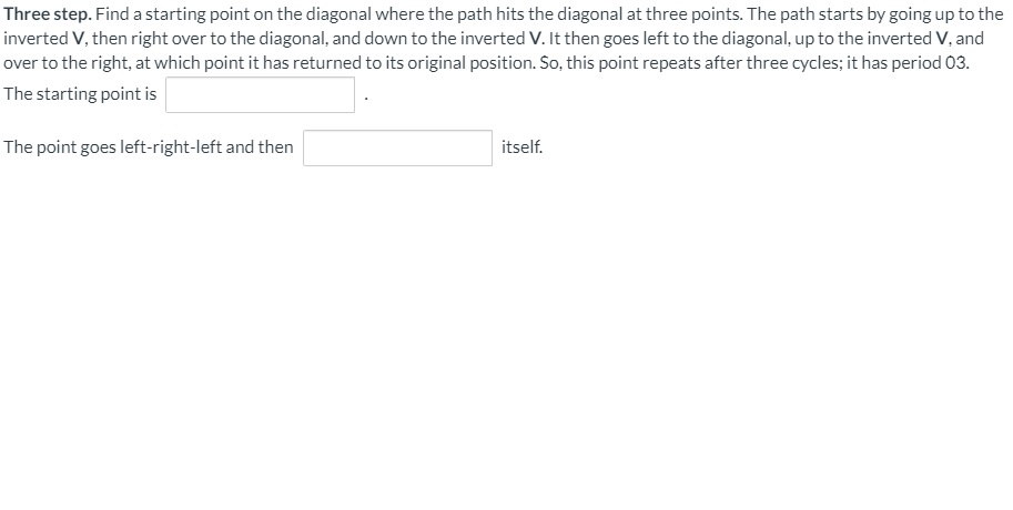 Three step. Find a starting point on the diagonal | Chegg.com