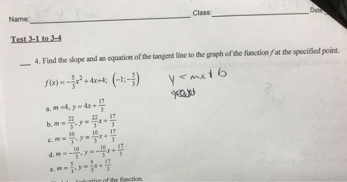 Solved Find the slope and an equation of the tangent line to | Chegg.com