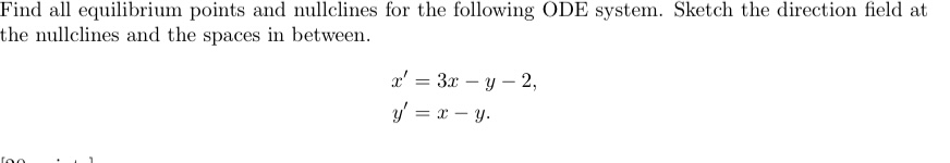 Solved Full proof with all Equilibrium points and nullclines | Chegg.com