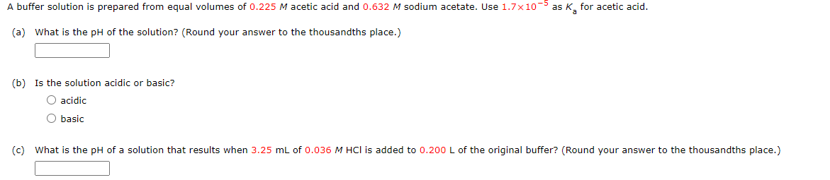 Solved A buffer solution is prepared from equal volumes of | Chegg.com