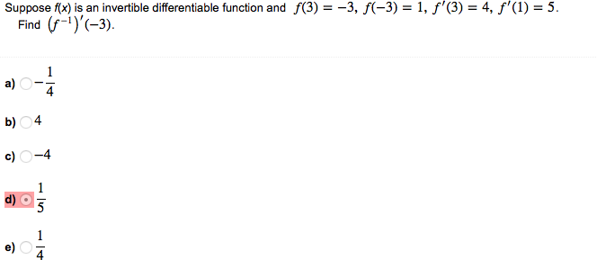 Solved Suppose f(x) is an invertible differentiable function | Chegg.com