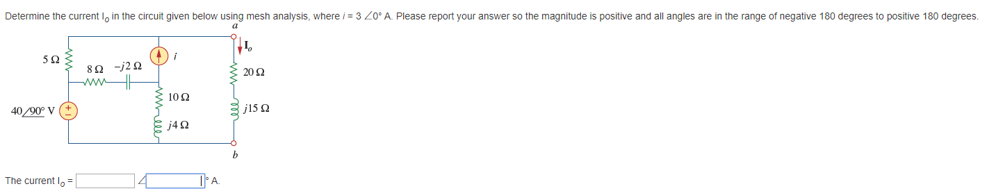 Solved Determine the current loin the circuit given below | Chegg.com