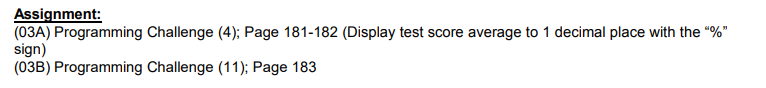 Solved Assignment: (03A) Programming Challenge (4); Page | Chegg.com