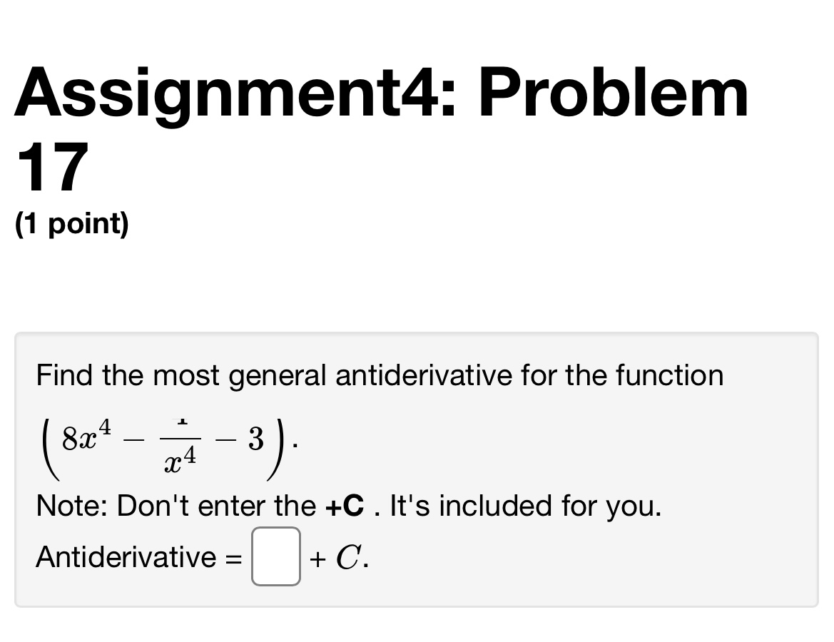 Assignment4: Problem 17 (1 point) Find the most | Chegg.com