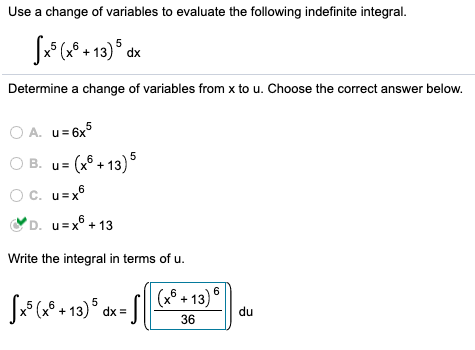 Solved Use a change of variables to evaluate the following | Chegg.com