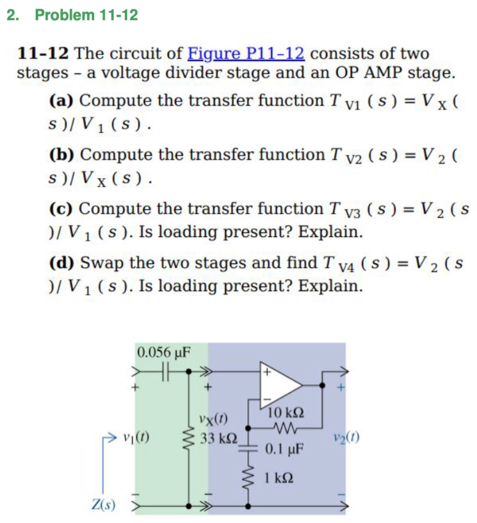 Solved Problem 11-1211-12 ﻿The circuit of Figure P11-12 | Chegg.com