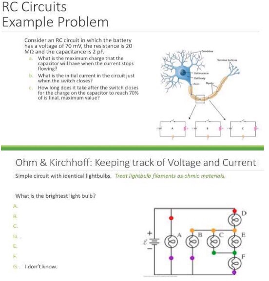 Solved RC Circuits Example Problem Consider an RC circuit in | Chegg.com