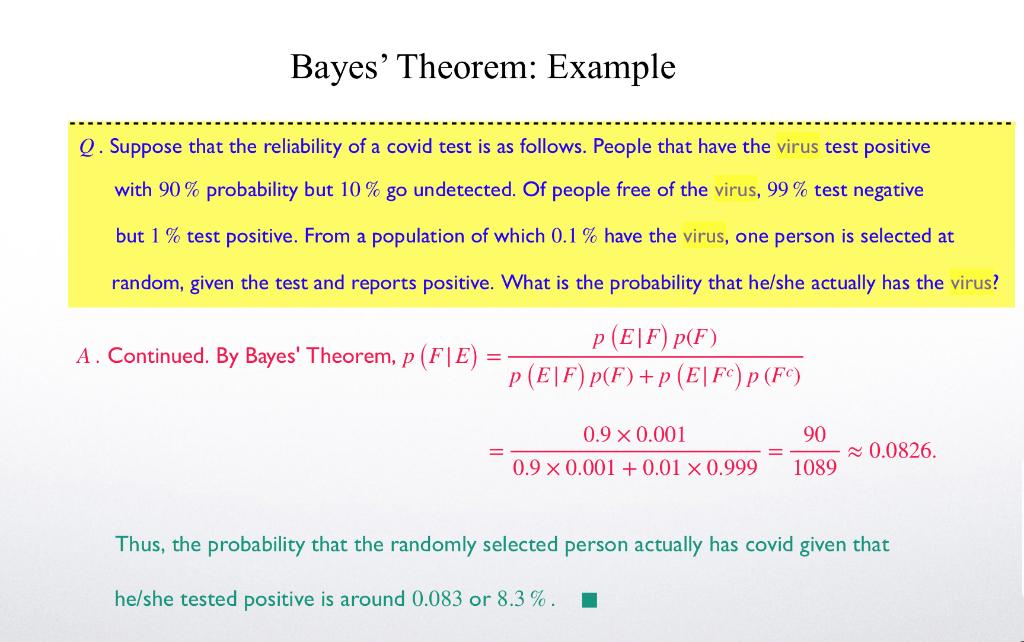 Solved How to solve (c) by using Bayes' theorem, an example | Chegg.com