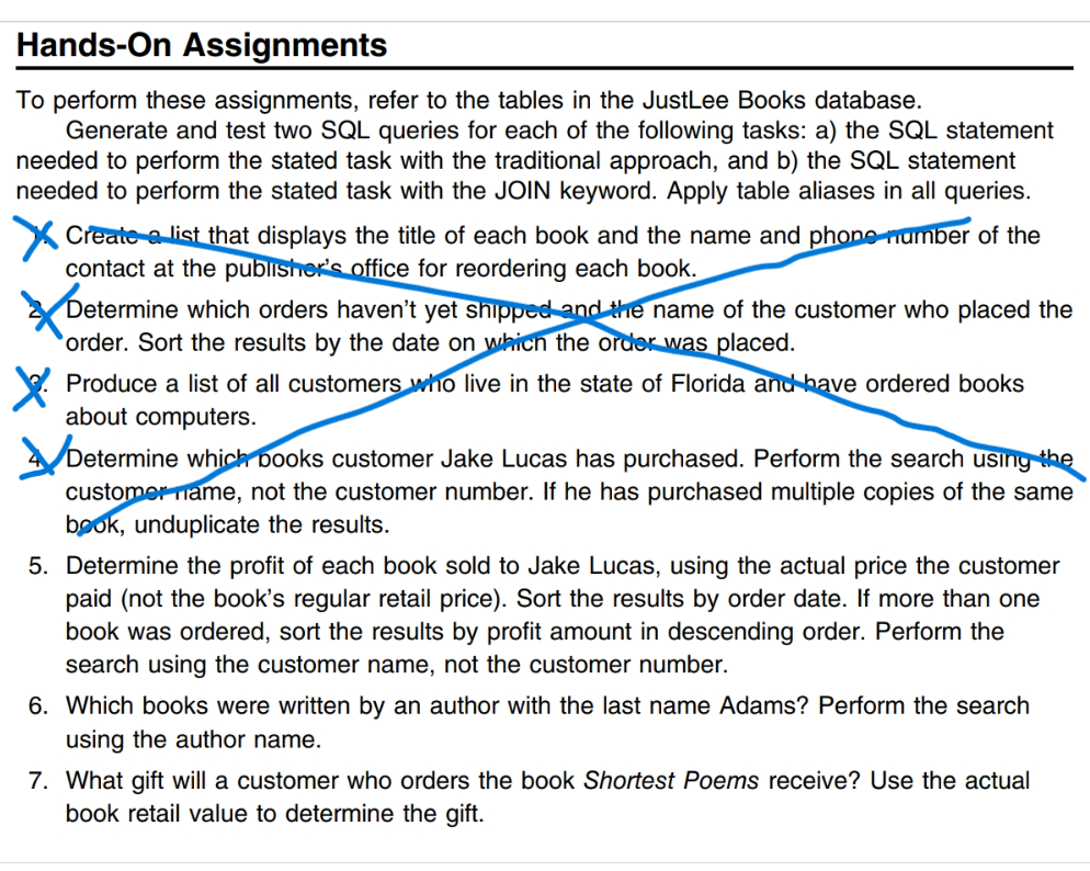 Solved To perform these assignments, refer to the tables | Chegg.com