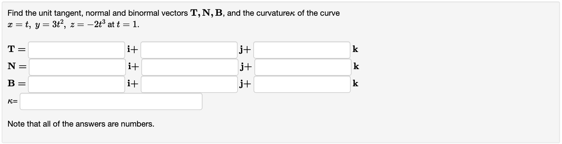 Solved Find the unit tangent, normal and binormal vectors | Chegg.com