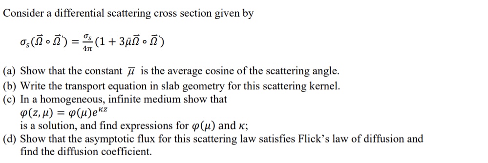 Solved Consider a differential scattering cross section | Chegg.com