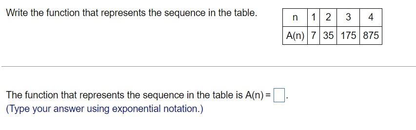 Solved Write the function that represents the sequence in | Chegg.com