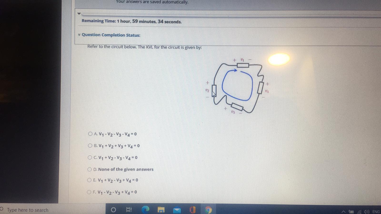 Solved Your answers are saved automatically. Remaining Time: | Chegg.com