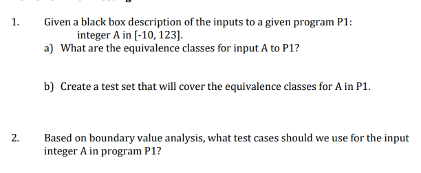 Solved 1. Given a black box description of the inputs to a | Chegg.com