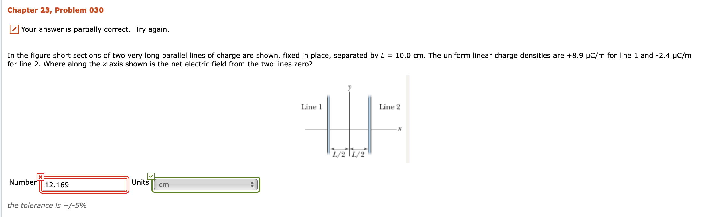 Solved Chapter 23, Problem 030 Your answer is partially | Chegg.com