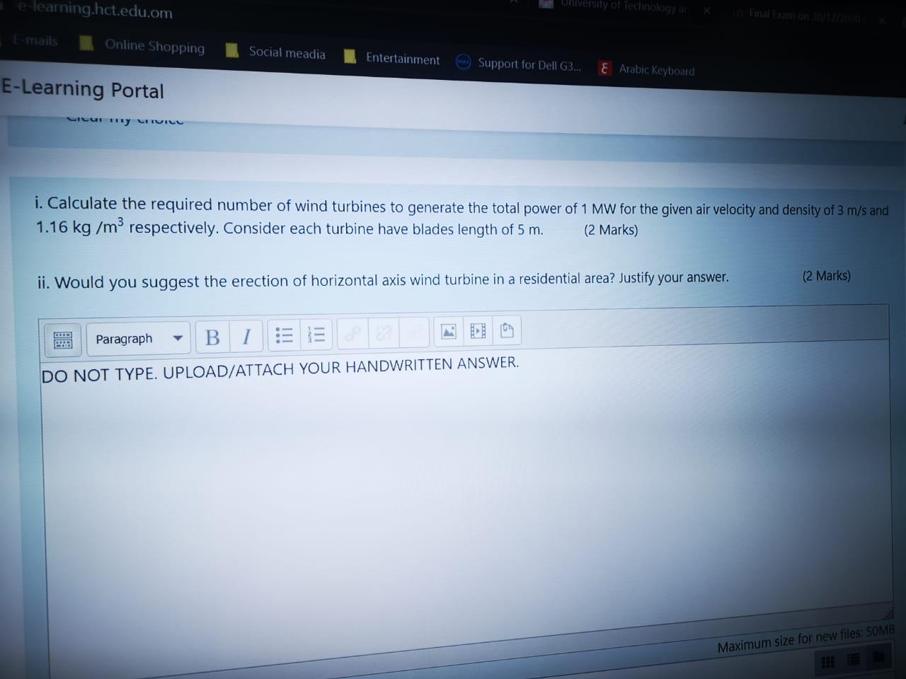 Solved e-learning.hct.edu.om University of Technology mails | Chegg.com