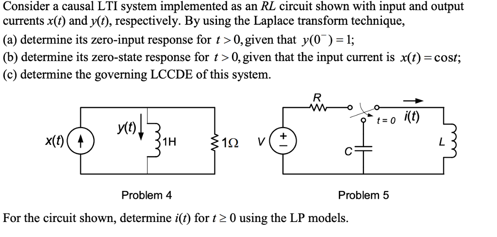 Consider a causal LTI system implemented as an RL | Chegg.com