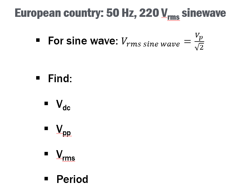 Solved Electrical engineering question: European country: | Chegg.com