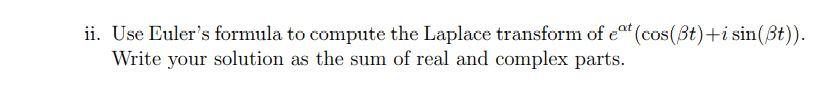 Solved Laplace Transforms for Trig Functions (a) Find the | Chegg.com