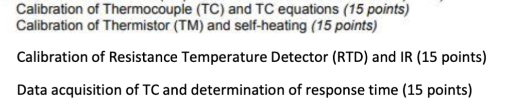 Calibration of Thermocouple (TC) and TC equations (15 | Chegg.com