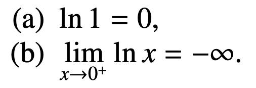 Solved Prove that (a) ln1=0,(b) limx→0+lnx=-∞. ﻿In (b), ﻿the | Chegg.com