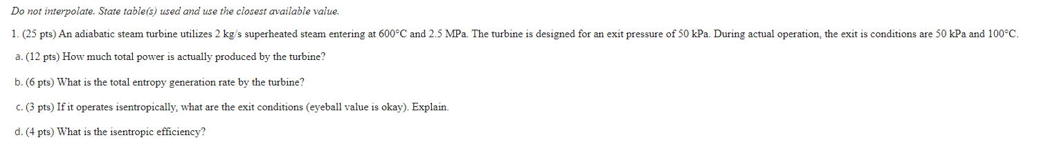 Solved Do not interpolate. State table(s) used and use the | Chegg.com
