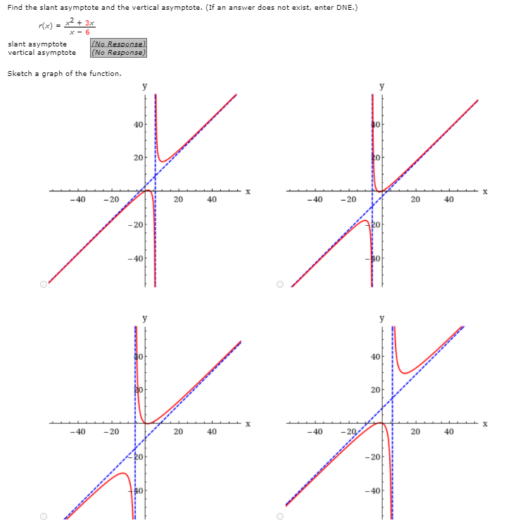 Solved Find the slant asymptote and the vertical asymptote. | Chegg.com