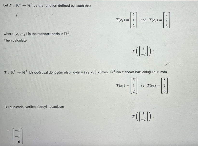 Solved Let T:R2→R3 be the function defined by such that | Chegg.com