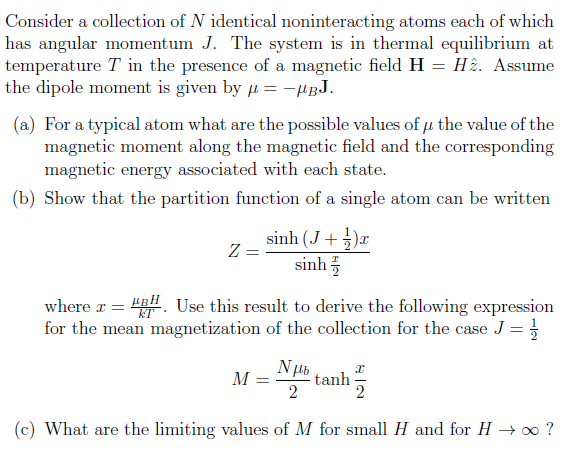 Solved Consider a collection of N identical noninteracting | Chegg.com
