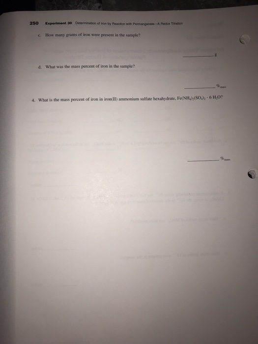 Solved Name Section Experiment 30 Advance Study Assignment: | Chegg.com