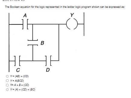 Solved The Boolean equation for the logic represented in the | Chegg.com