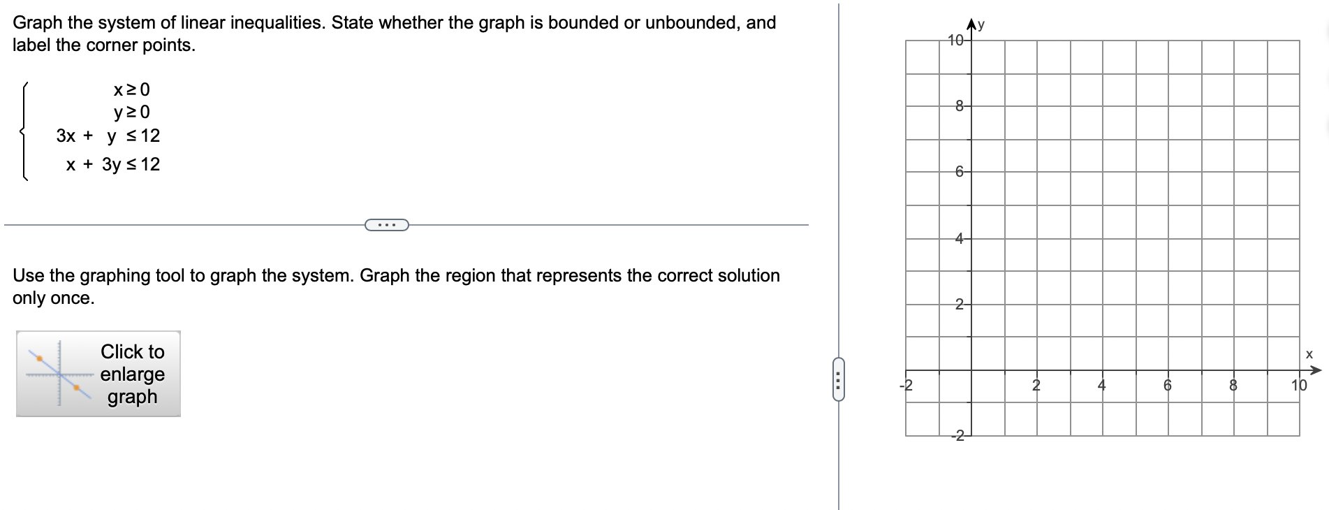 Solved Graph the system of linear inequalities. State | Chegg.com