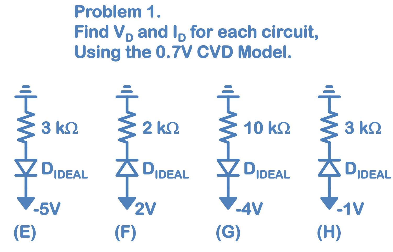 Solved Hi need help with diode circuit problem, thanks. For | Chegg.com