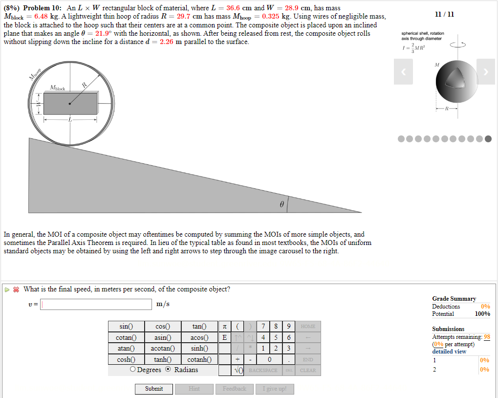 Solved In general, the MOI of a composite object may | Chegg.com
