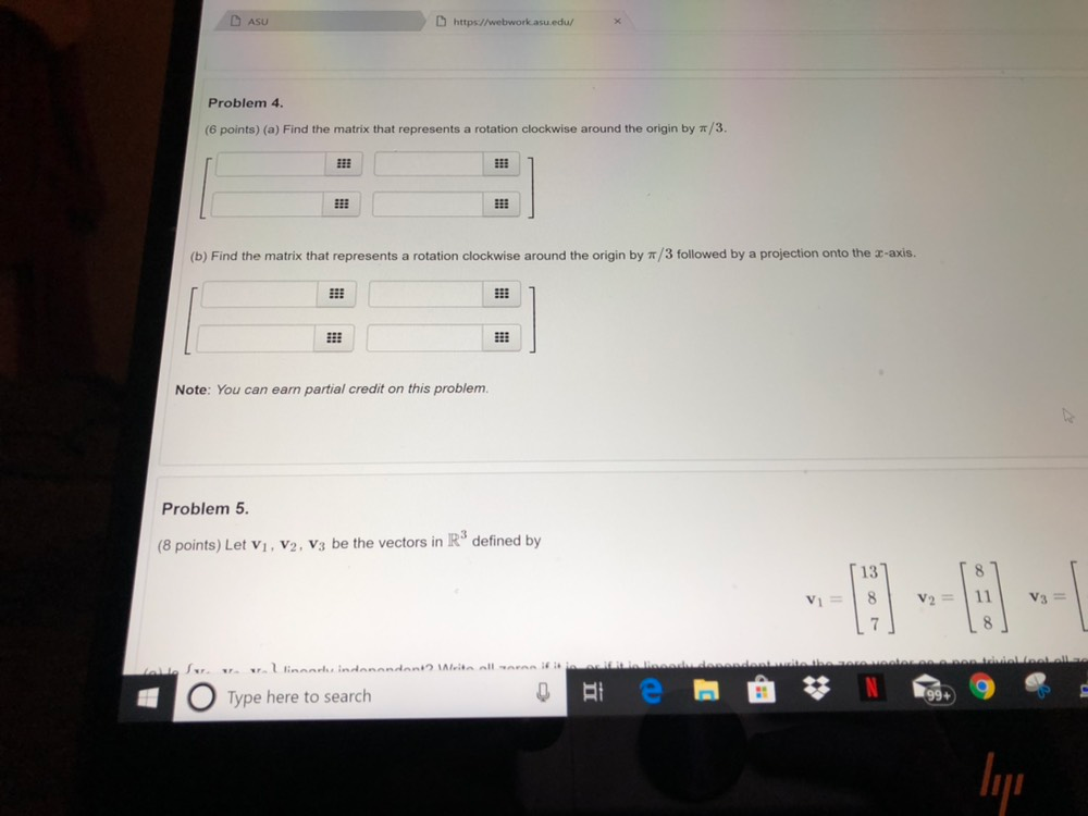 Solved ASU https://webwork.asu.edu/ Problem 4. (6 points) | Chegg.com