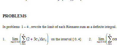 Solved In problems 1−4, rewrite the limit of each Riemann | Chegg.com