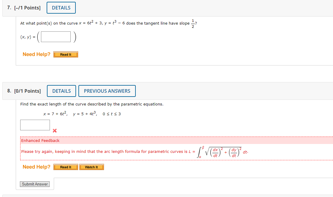 Solved At what point(s) on the curve x=6t2+3,y=t3−6 does the | Chegg.com