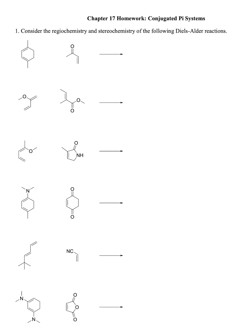 Solved Chapter 17 Homework: Conjugated Pi Systems 1. | Chegg.com