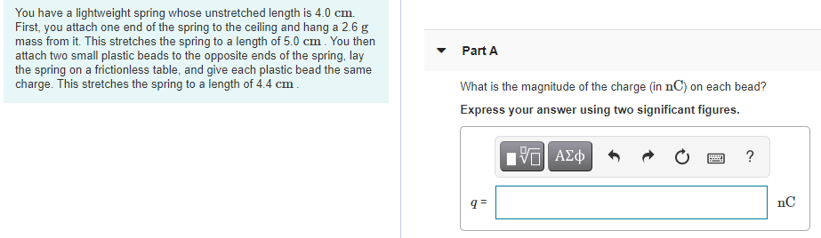 Solved You have a lightweight spring whose unstretched | Chegg.com