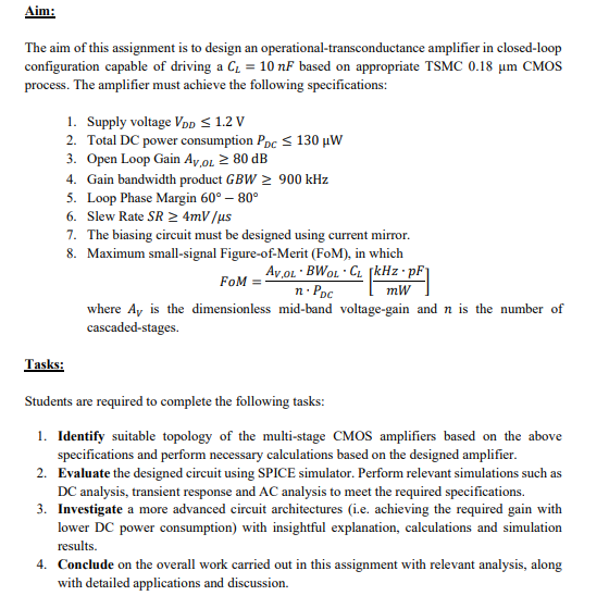 Aim:The aim of this assignment is to design an | Chegg.com
