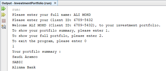 Solved Design a class named “InvestmentPortfolio” that shows | Chegg.com