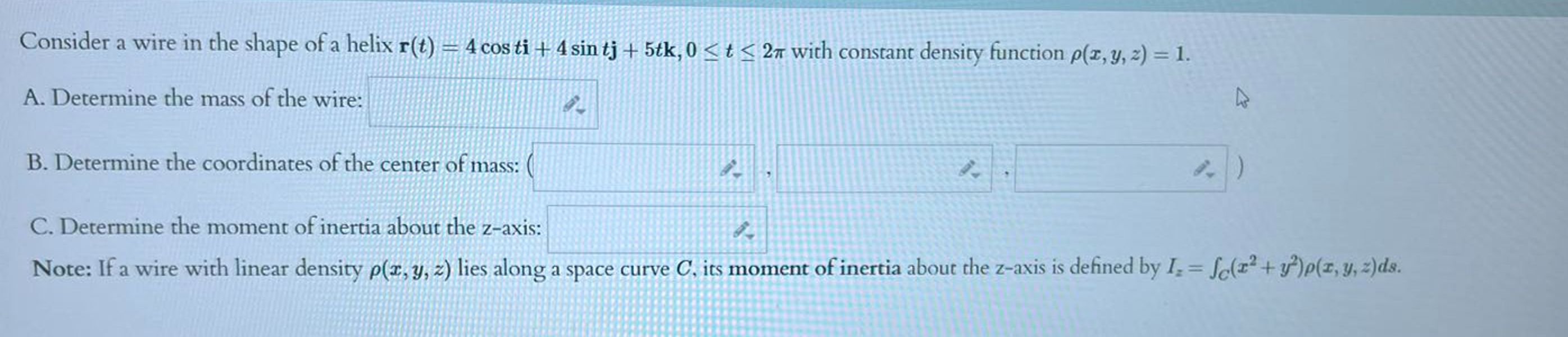 Solved Consider a wire in the shape of a helix | Chegg.com