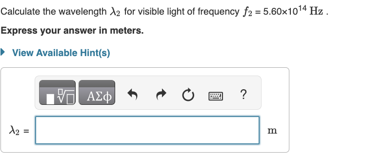Solved Now express this gamma-ray wavelength in nanometers. | Chegg.com