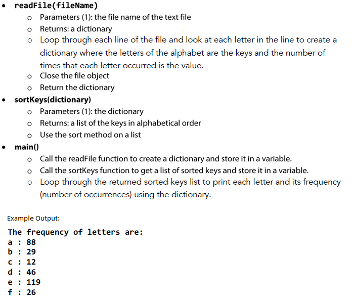 Solved In python. I'm trying to finish a project in which I | Chegg.com