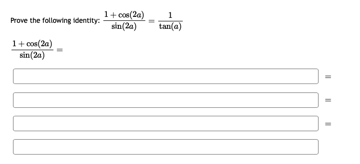 Solved Prove the following identity: | Chegg.com